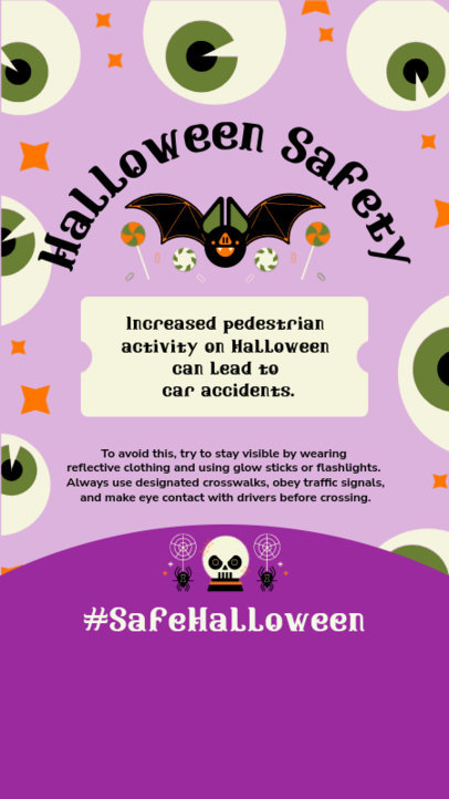 Placeit - Instagram Story Template Featuring Safety Tips for Halloween