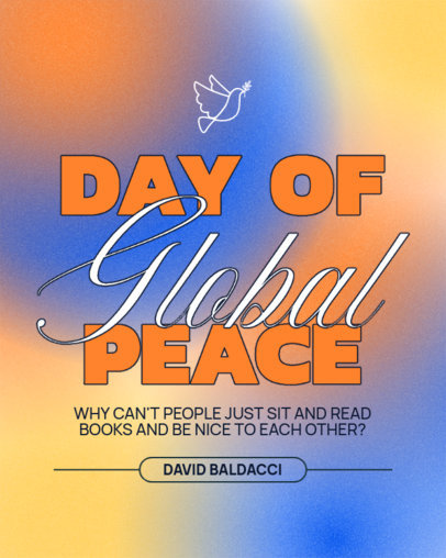 Placeit - Peace-Themed Instagram Post Maker Featuring an Inspiring Quote