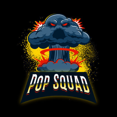 Placeit - Logo Template for a Gaming Squad Featuring a Cartoonish Explosion