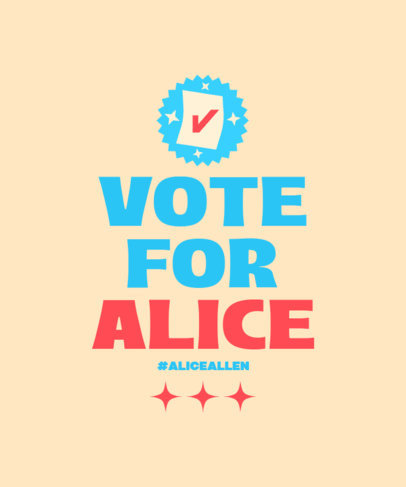 Placeit - Election-Themed T-Shirt Design Maker to Vote for Class ...