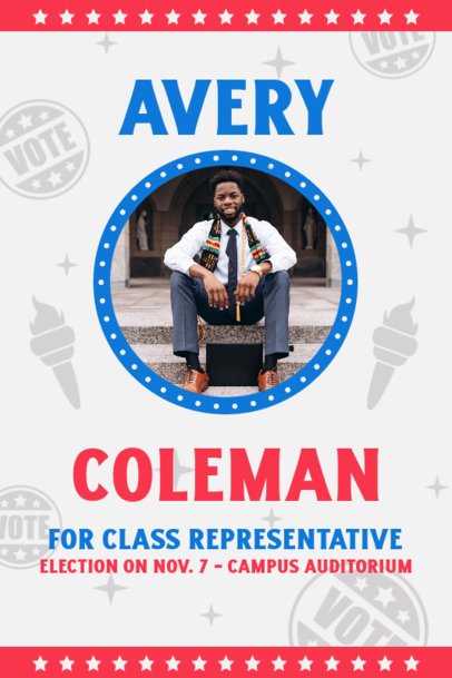 Placeit - Class Representative Poster Design Template Featuring a Vote ...