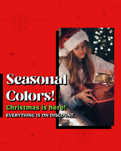 Placeit - Instagram Post Template Promoting Huge Christmas Discounts