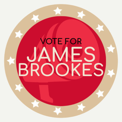 Placeit - Sticker Design Maker Featuring a Voting Campaign Candidate