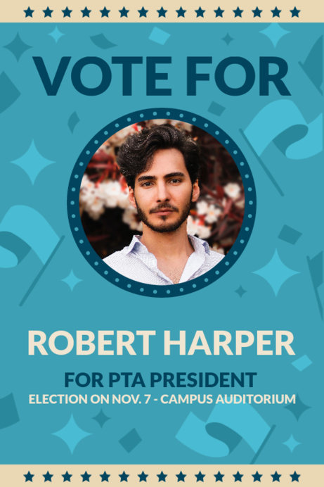 Placeit - Poster Design Generator for a PTA President Electoral Campaign