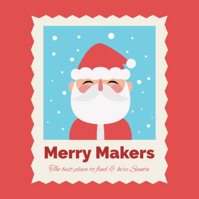 Placeit - Santa Hiring Agency Logo Creator Featuring a Christmas Theme