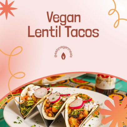 Placeit - Instagram Post Template for a Vegan Pasta Recipe Carousel