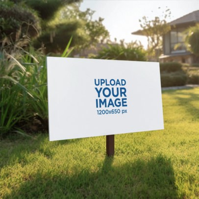 Placeit - Mockup of a Yard Sign Generated by AI