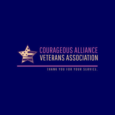 Placeit - Veterans Association Logo Template Featuring a Patriotic ...