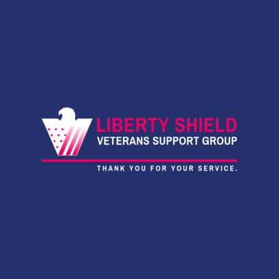 Placeit - Logo Creator for a Veterans Support Group Featuring an Eagle ...