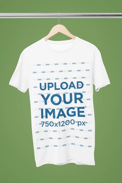 Placeit - Mockup of a Next Level Tee with a Round Neck Placed on a ...