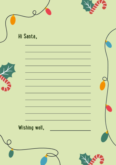 Placeit - Printable Letter Design Maker Featuring a Christmas Theme and ...