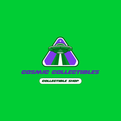 Placeit - Collectible Shop Logo Generator Featuring a Rocket Graphic