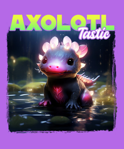 Placeit - Axolotl-Themed T-Shirt Design Generator With an AI Graphic
