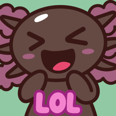 Placeit - Twitch Emote Design Creator Featuring an Adorable Axolotl ...