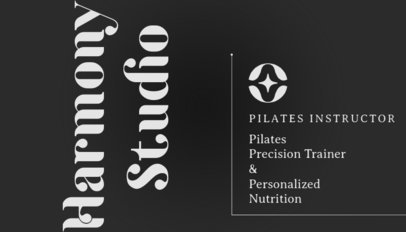 Placeit - Fitness Back Business Card Generator for a Pilates Instructor