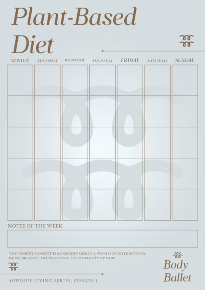 Placeit - Planner Design Creator for a Weekly Healthy Diet Plan