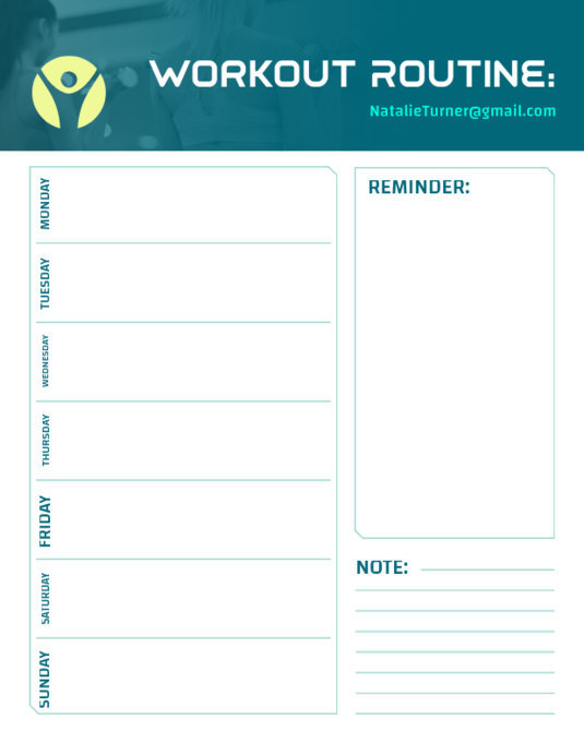 Placeit - Planner Design Generator for a Personal Exercise Training Plan