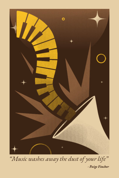 Placeit - Poster Design Maker for Musicians Featuring a Jazz Quote