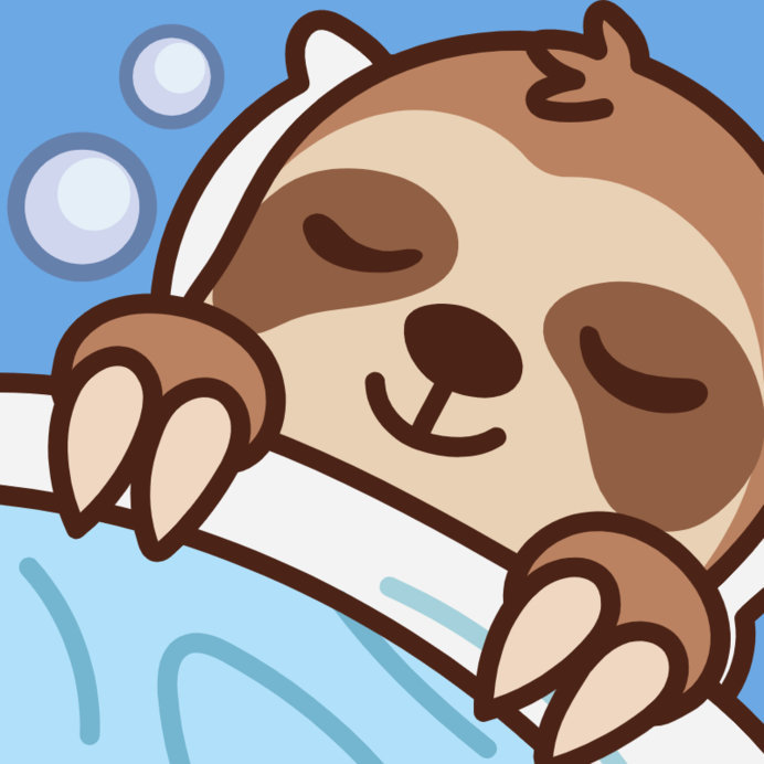 Placeit - Twitch Emote Design Template Featuring a Sleeping Sloth