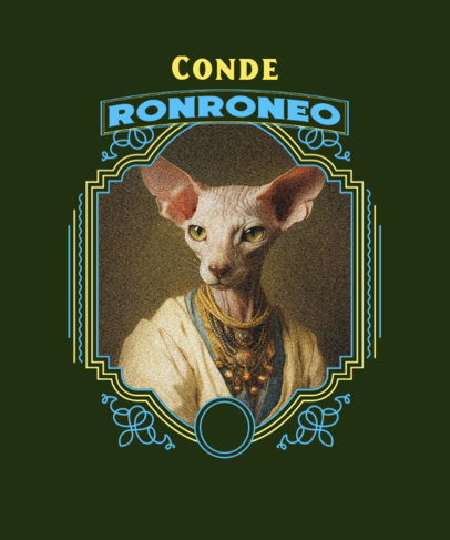 Placeit - T-Shirt Design Generator Featuring a Cat in a Renaissance ...