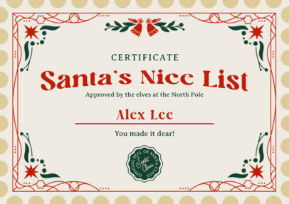 Placeit - Christmas-Themed Certificate Creator for Santa's Nice Kids List
