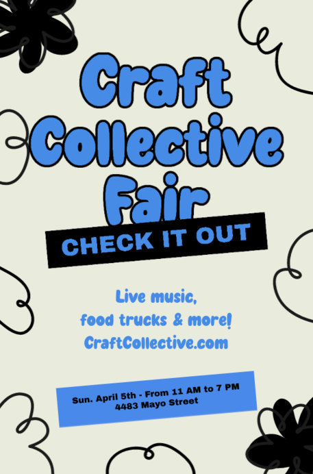 Placeit - Flyer Design Maker for a Craft Collective Fair