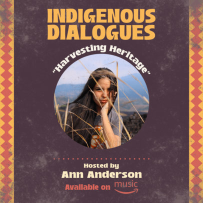 Placeit - Podcast Cover Generator for a Show About the Indigenous ...