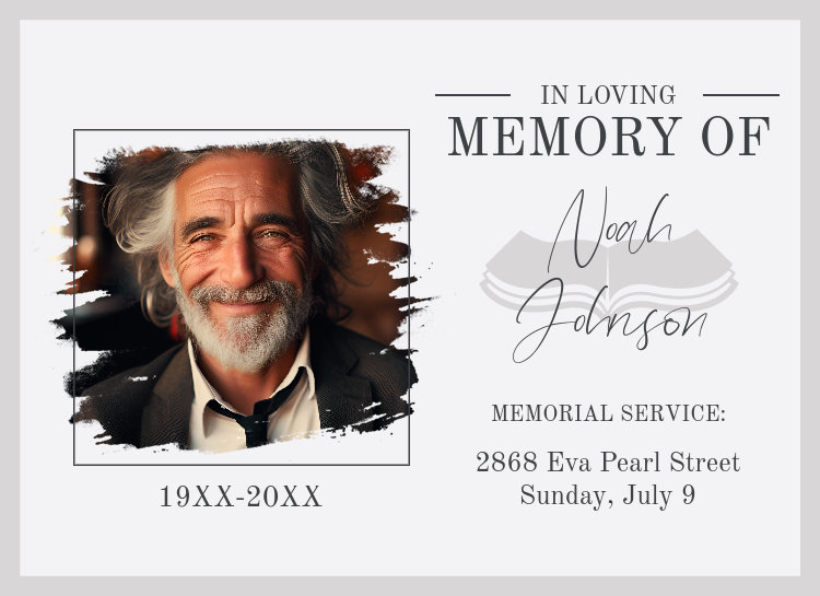 Placeit - Greeting Card Template Featuring a Photo and a Sweet Memorial ...