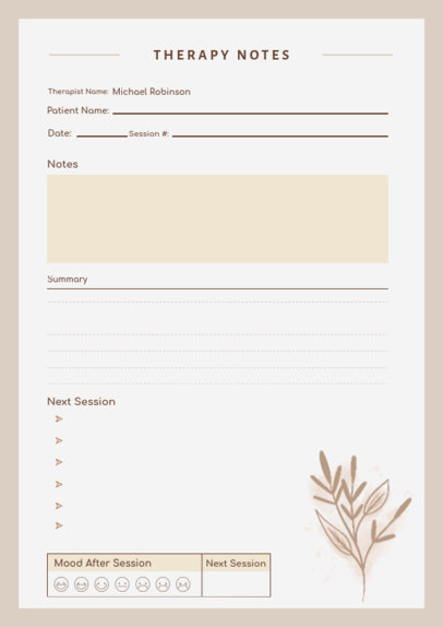 Placeit - Psychology Planner Design Generator Featuring Therapy Notes