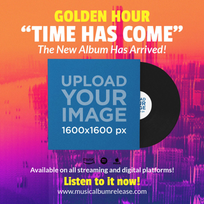 Placeit - Vinyl Mockup for an Indie Rock Album Release Ad