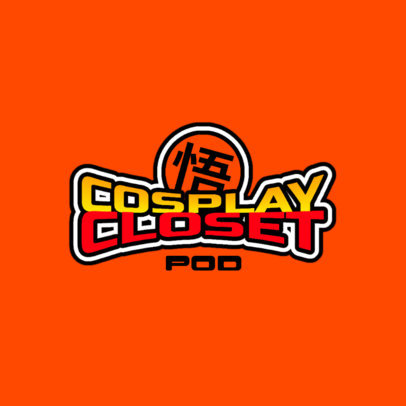 Placeit - Otaku Logo Generator for a Cosplay Shop