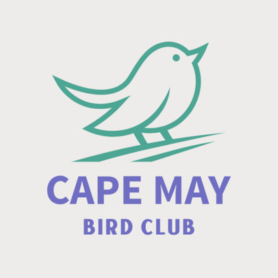 Placeit - Birding Club Logo Generator Featuring Abstract Bird Icons