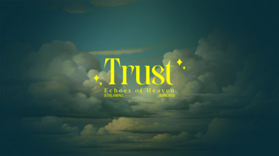 Placeit - YouTube Banner Generator for a Christian Testimonies' Channel