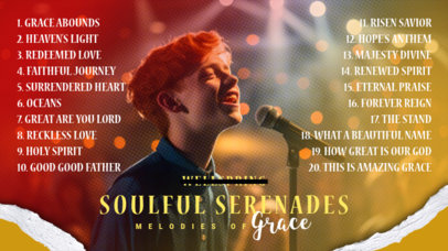 Placeit - YouTube Thumbnail Maker with a Singer Picture and a List of ...