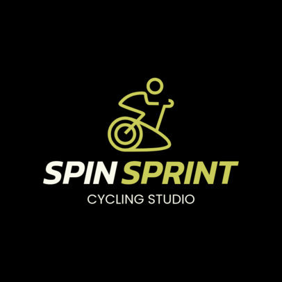 Placeit - Cycling Studio Logo Template Featuring a Stationary Bike Icon