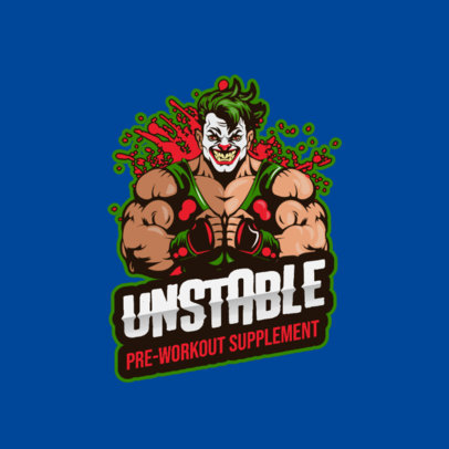 Placeit - Logo Maker for a Protein Supplement With an Evil Clown ...
