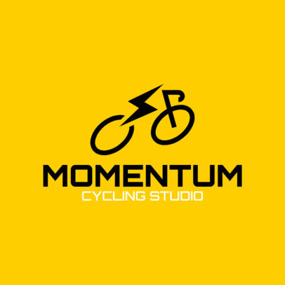 Placeit - Online Logo Maker for an Indoor Cycling Studio with a Bolt Icon