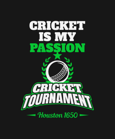 Placeit - T-Shirt Design Creator with an Illustrated Ball for a Cricket ...