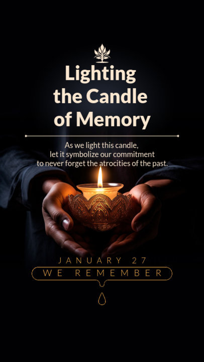 Placeit - Instagram Post Maker Featuring a Candle to Remember The Holocaust