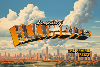 Placeit - Postcard Design Template Featuring a Florida Beach Illustration