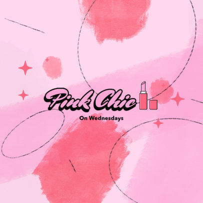 Placeit - Pink Aesthetic Logo Generator With a Theme Inspired by Mean Girls