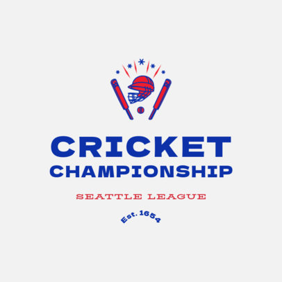 Placeit - Cricket-Themed Logo Maker for a Sports Championship