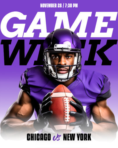 Placeit - Instagram Post Template for a Football Game Live Watch