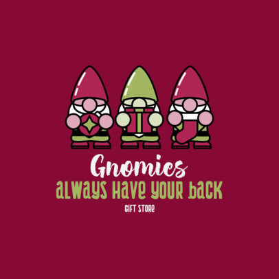 Placeit - Logo Maker for a Handmade Products Store Featuring Cute Gnomes