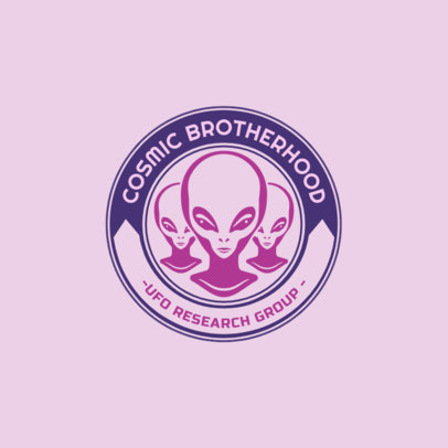 Placeit - Online Logo Template for a UFO Research Group Featuring Alien ...