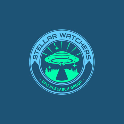 Placeit - Logo Template Featuring an Emblem with an Alien for a UFO ...