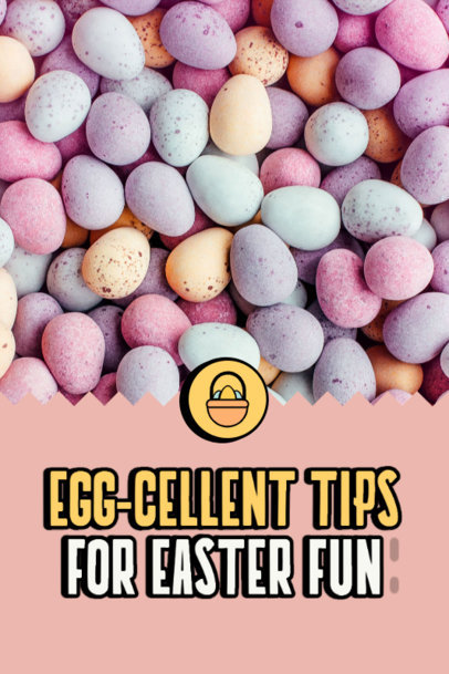 Placeit - Pinterest Pin Creator Featuring Easter Egg-Hunting Ideas for Kids