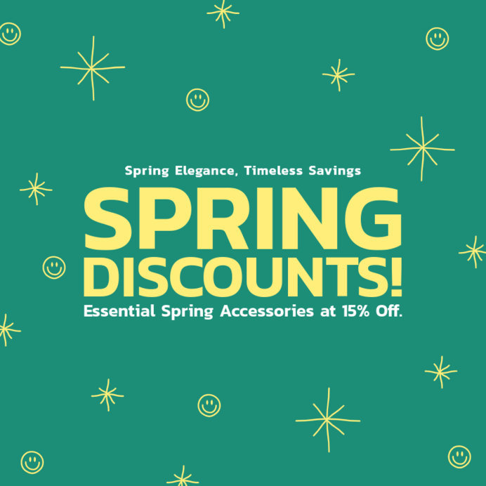 Placeit - Instagram Post Maker with Smiling Faces for a Spring Discounts Ad