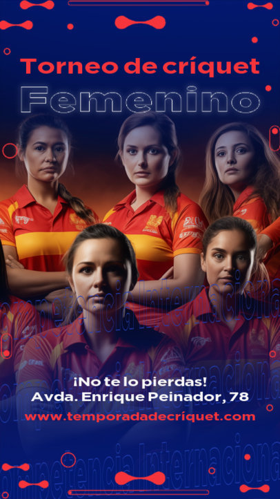 Placeit - Instagram Story Creator for a Friendly Cricket Game Ad