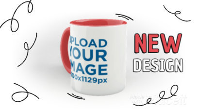Placeit - Video of a 3D Coffee Mug Featuring Text Animations